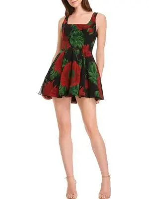 Dress The Population Ainsley Floral Mini Dress - Black Multi
