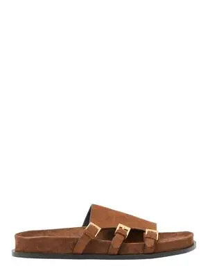 REISS Lauren Buckle-strap Sandals - Tan