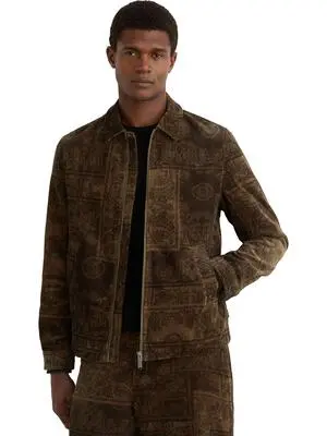 LES DEUX Paisley Corduroy Coach Jacket - Teak