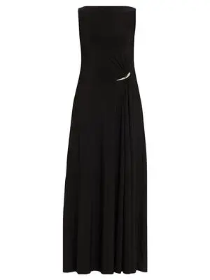 GRACE LING Strapless Maxi Dress With Claw Detail - Black