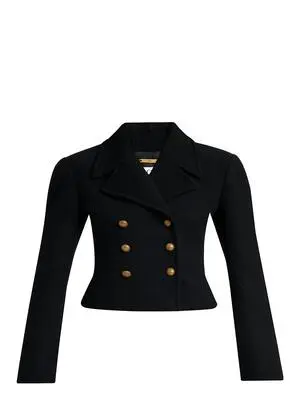 CHLOÉ Double-Breasted Wool Bouclette Crop Jacket