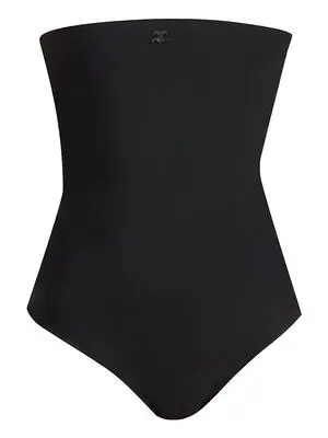 COURREGES Strapless Bustier Bodysuit - Black