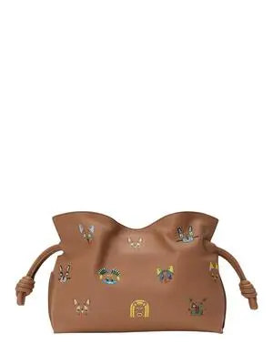 Loewe X Louis Wain Flamenco Clutch Bag - Mocha