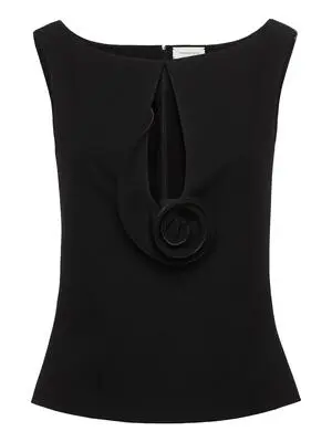 Magda Butrym Top With Flower Detail - Black