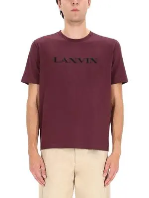 LANVIN T-shirt With Logo - Bordeaux
