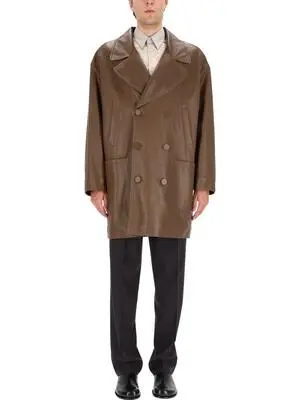 Fendi Double-breasted Coat - Brown