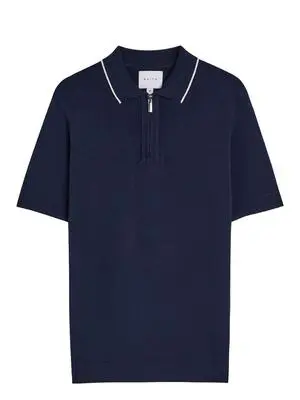 RAITH Henry Knit Polo Shirt - Navy