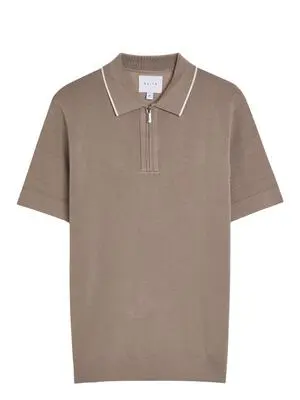 RAITH Henry Knit Polo Shirt - Taupe