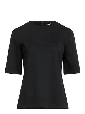 Max Mara Logo-print Jersey T-shirt - Black