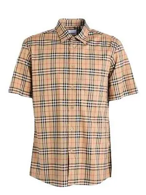 Burberry Shirt Camel Size Cotton - Beige
