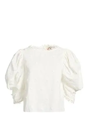 Farm Rio Woven Cotton Top - White