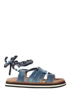 Hogan Sandals With Tie Fastening - Blue