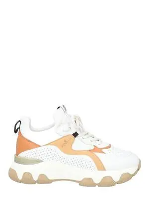 Hogan Sneakers In Leather And Textile Fibers - White
