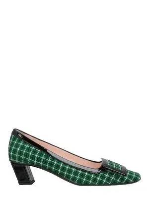 ROGER VIVIER Pumps In Textile Fibers And Leather - Green