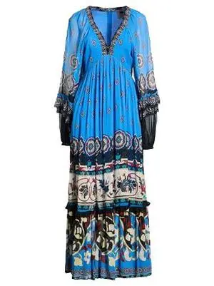 Farm Rio Flared Maxi Dress - Blue