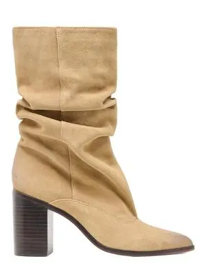 DOLCEVITA Talina Wide Calf Boots - Dk Taupe Suede
