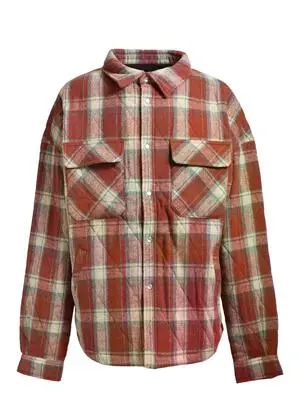 BREATH Checked-pattern Shirt - Red