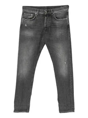 DONDUP Icon Distressed Five-pocket Jeans - Black