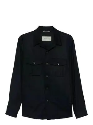 Canali Wool Overshirt - Blue