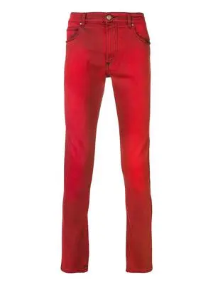 PAURA Low Rise Skinny Jeans - Red