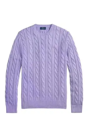 Polo Ralph Lauren Cable-knit Long-sleeve Sweater - Purple
