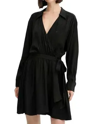 BOSS Tie-waist Mini Shirt Dress - Black