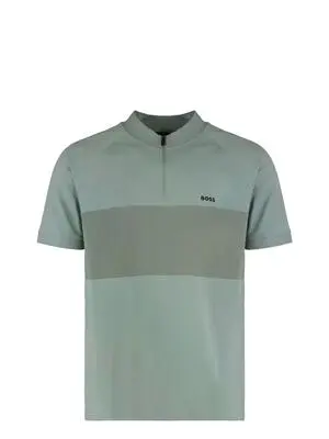 BOSS Zip-fastening Polo Shirt - Green