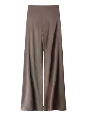 Staud Stroll Silk Trousers - Brown