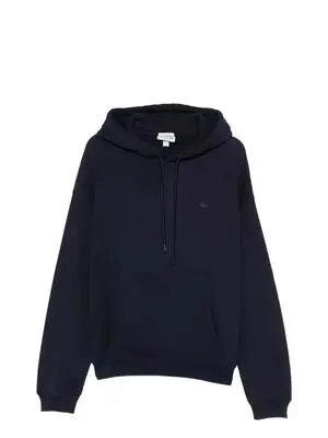 Lacoste Logo-appliqué Drawstring Hoodie - Blue