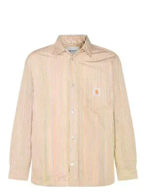Carhartt Work In Progress Striped-pattern Long-sleeve Shirt Jacket - Neutrals