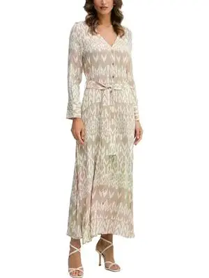 MARCIANO Buttoned Maxi Dress - Neutrals