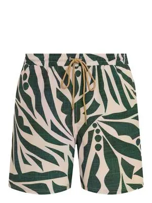 LYGIA & NANNY Patterned Swim Shorts - Green