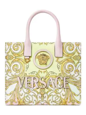 Versace Barocco-print Tote Bag With Medusa Detail - Pink