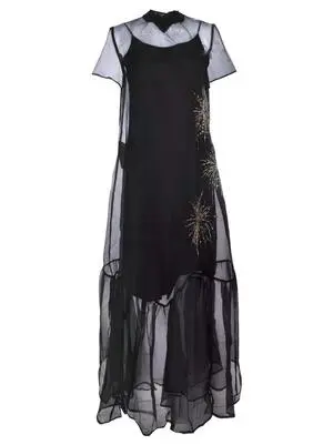 Staud Calluna Embellished Maxi Dress - Black
