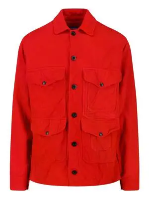 Junya Watanabe Front-pocket Buttoned Shirt Jacket - Red