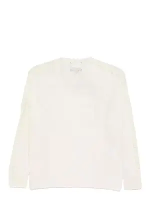 KUJTEN Whipstitch-detailed Sweater - White