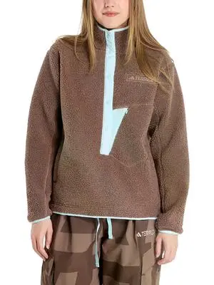 Adidas Logo-patch Sweatshirt - Brown