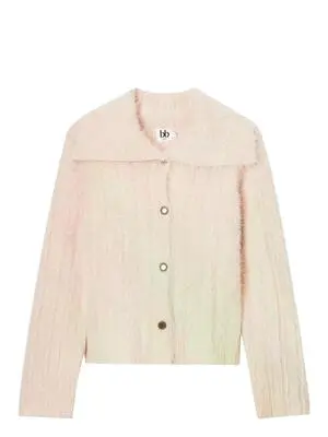B+AB Buttoned Collar Cardigan - Pink