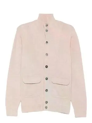 DELLA CIANA Flap-pocket Buttoned Cardigan - Neutrals