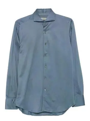 Canali Buttoned Cotton Shirt - Blue