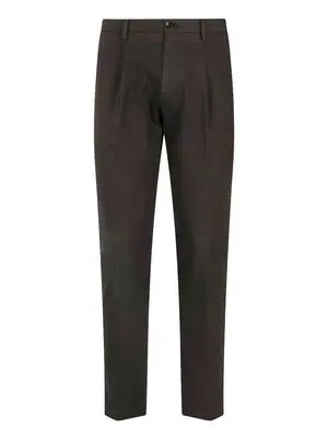 BRIGLIA 1949 Tiberio Pleated Trousers - Brown
