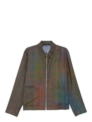 Paul Smith Checked-pattern Zip-fastening Overshirt - Brown