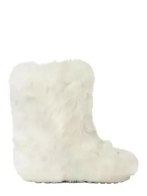 Versace Medusa Fur Boots - White