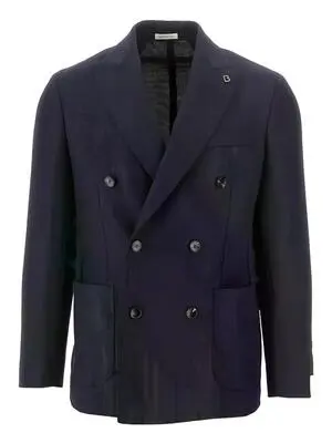 BRERAS MILANO Double-breasted Blazer - Blue