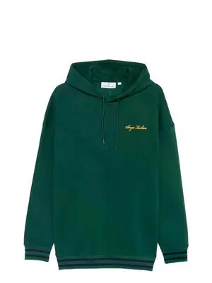 SERGIO TACCHINI Ribbed Logo Hoodie - Green