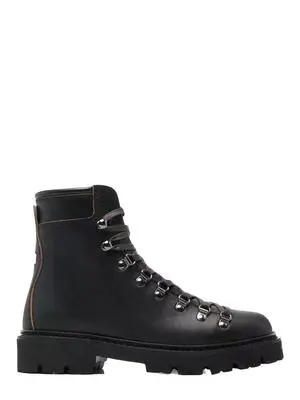 Bally 35mm Lace-up Lug-sole Combat Boots - Black