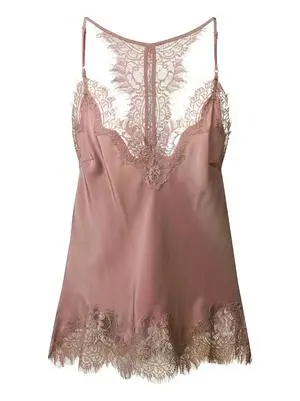 Gold Hawk Longline Lace Cami - Pink