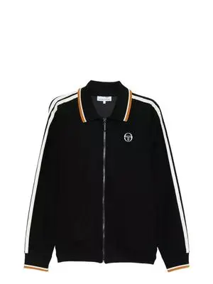SERGIO TACCHINI Stripe Logo Zip Sweatshirt - Black