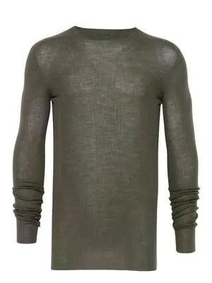Rick Owens Ribbed-knit T-shirt - Green