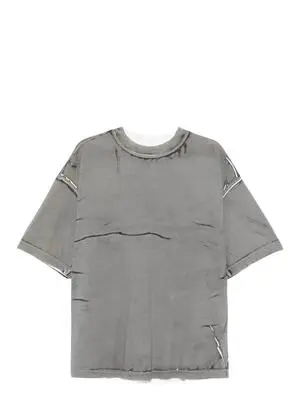 PAURA Costa Distressed T-shirt - Grey
